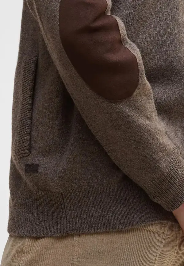 Barbour Stand Collar Cardigan - Brown