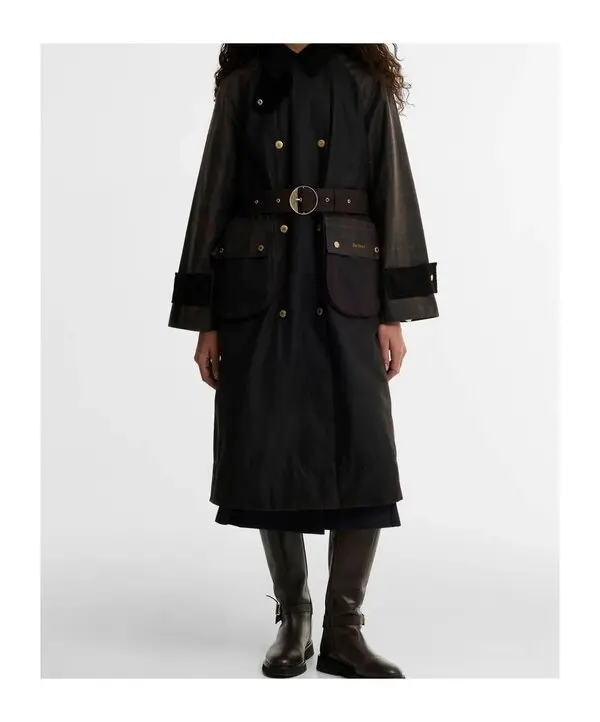 Barbour Elva Belted Wax Coat - No