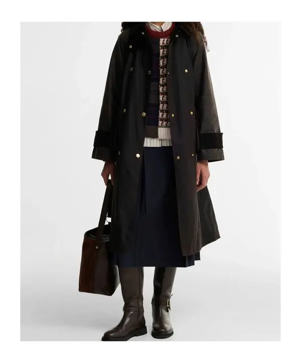 Barbour Elva Belted Wax Coat - No