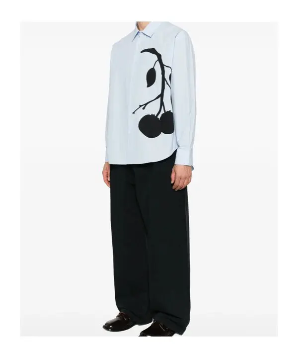 J.W.ANDERSON Persimmon Applique Shirt In Pale Blue
