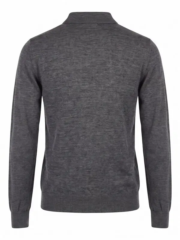 Peserico Long-sleeve Polo-collar Sweater - Black