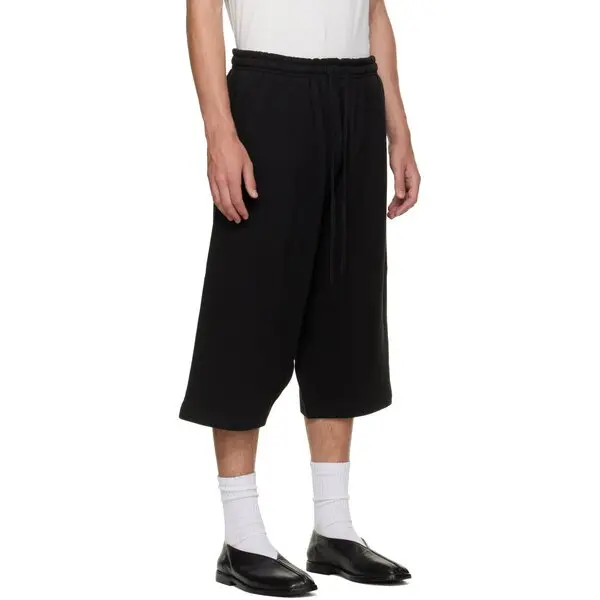 ENTIRE STUDIOS Drop-waist Drawstring Shorts - Black
