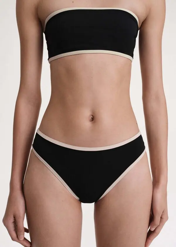 TOTEME Striped-edge Bikini Bottoms