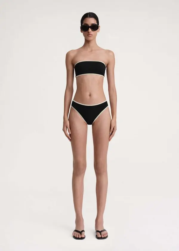 TOTEME Striped-edge Bikini Bottoms