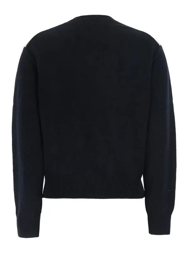 DUNST Argyle Crew Neck Knitted Sweater