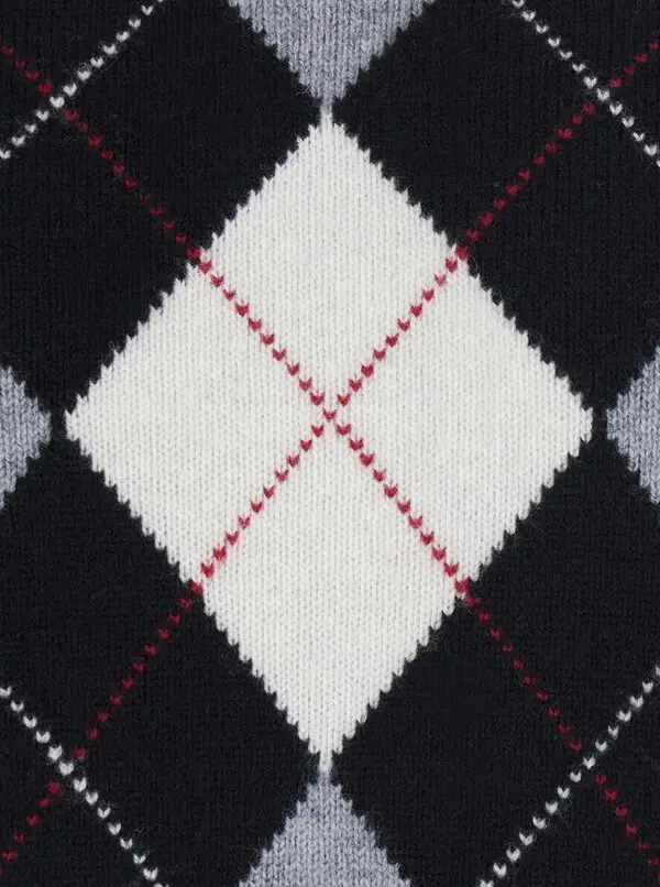 DUNST Argyle Crew Neck Knitted Sweater