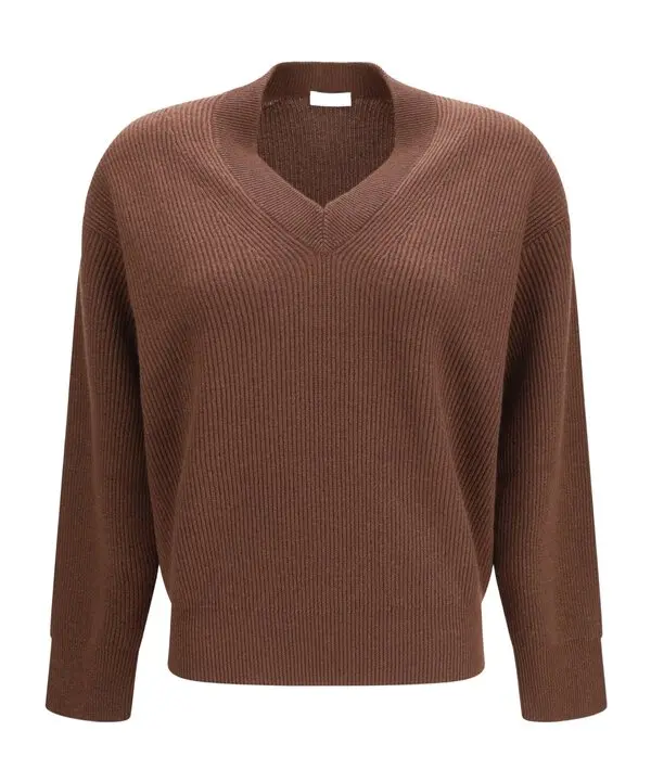 Brunello Cucinelli Ribbed-knit V-neck Sweater