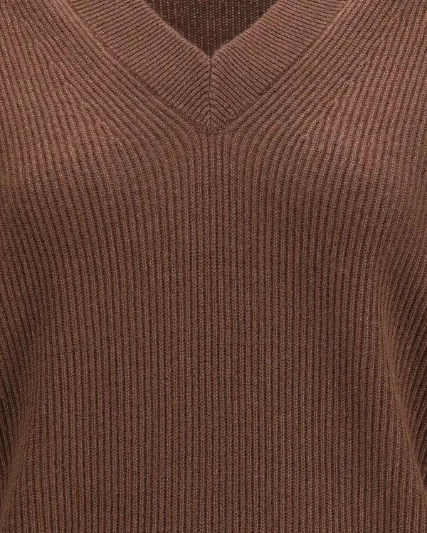 Brunello Cucinelli Ribbed-knit V-neck Sweater
