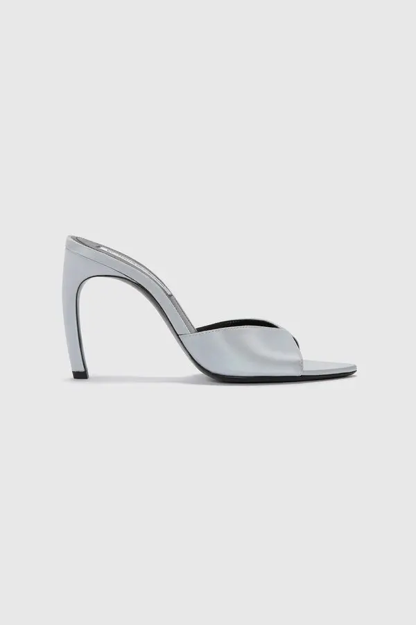 Victoria Beckham Harlow Open Toe Mule 100 Satin - Magnesium
