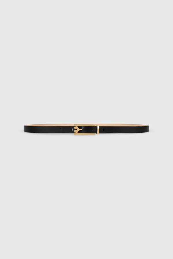 Victoria Beckham Dorian Pin-buckle Belt 15mm Micro Shiny Calf Leather