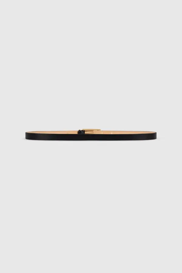 Victoria Beckham Dorian Pin-buckle Belt 15mm Micro Shiny Calf Leather