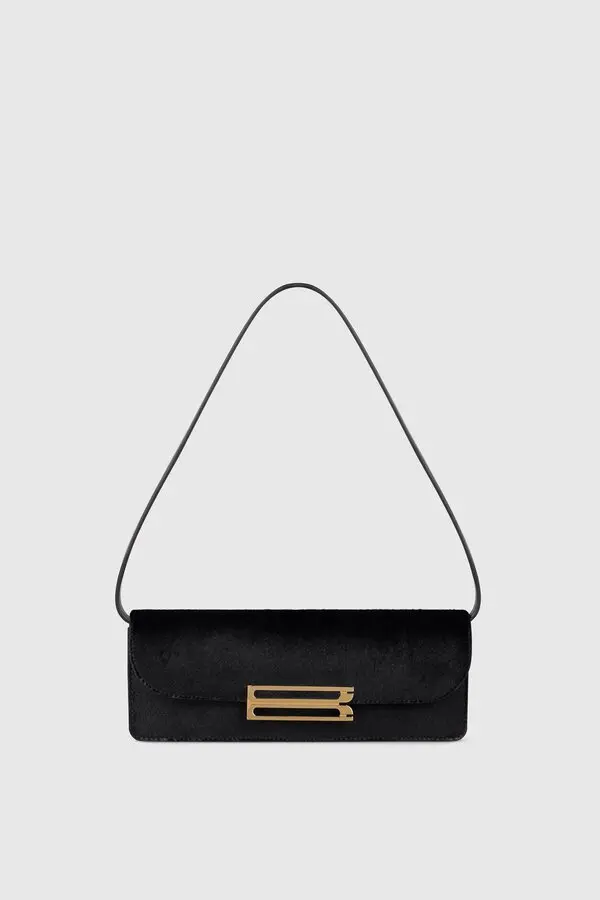 Victoria Beckham Dorian East-west Clutch Hair Calf Leather