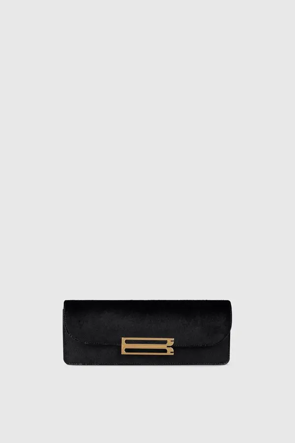 Victoria Beckham Dorian East-west Clutch Hair Calf Leather