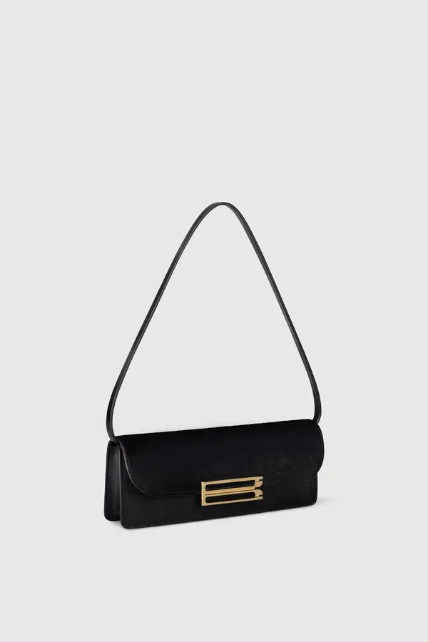Victoria Beckham Dorian East-west Clutch Hair Calf Leather
