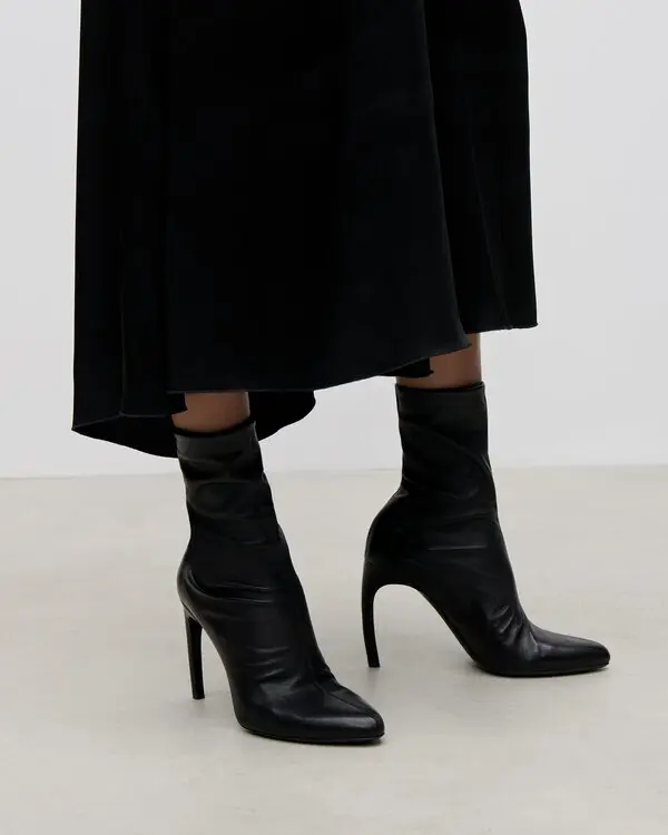 Victoria Beckham Harlow Mid Boot 100 Stretch Nappa Leather