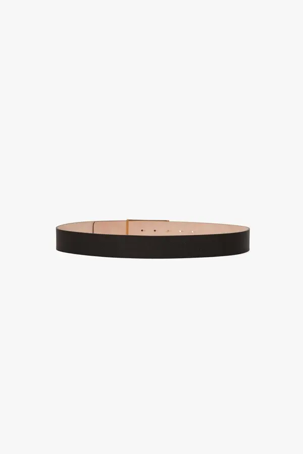 Victoria Beckham Dorian Frame Belt Jumbo 40mm Grainy Calf Leather - Black