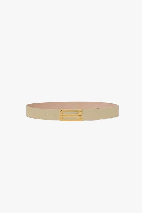 Victoria Beckham Dorian Frame Belt Jumbo 40mm Grainy Calf Leather - Ivory
