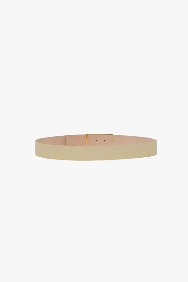 Victoria Beckham Dorian Frame Belt Jumbo 40mm Grainy Calf Leather - Ivory