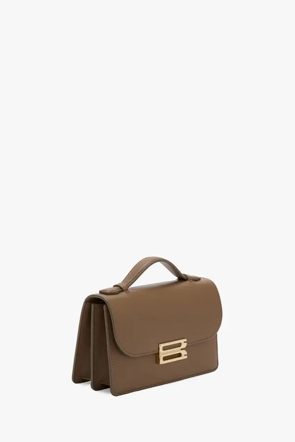 Victoria Beckham Dorian Bag Small Shiny Calf Leather - Grey