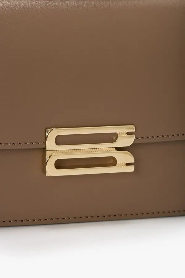 Victoria Beckham Dorian Bag Small Shiny Calf Leather - Grey