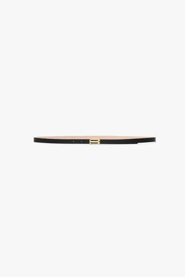 Victoria Beckham Dorian Frame Belt Micro 15mm Shiny Calf Leather