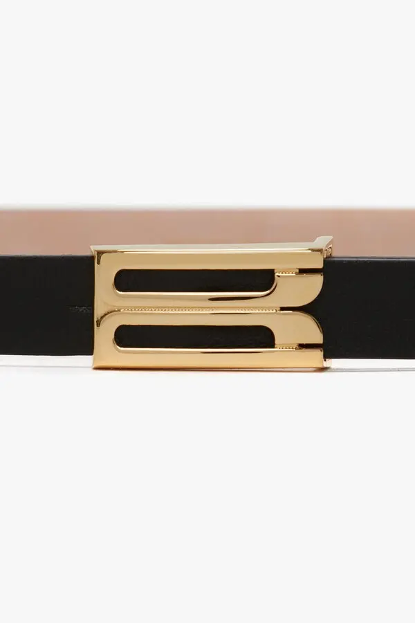 Victoria Beckham Dorian Frame Belt Micro 15mm Shiny Calf Leather