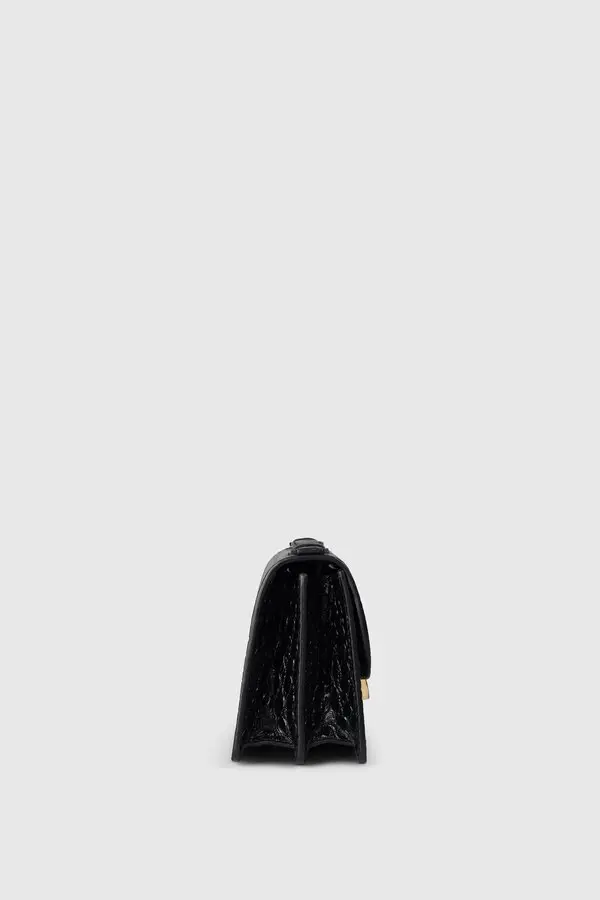 Victoria Beckham Dorian Bag Small Croc Embossed Leather