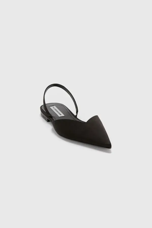 Victoria Beckham Angle Halter Back Flat Satin - Black