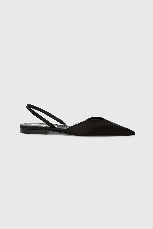 Victoria Beckham Angle Halter Back Flat Satin - Black