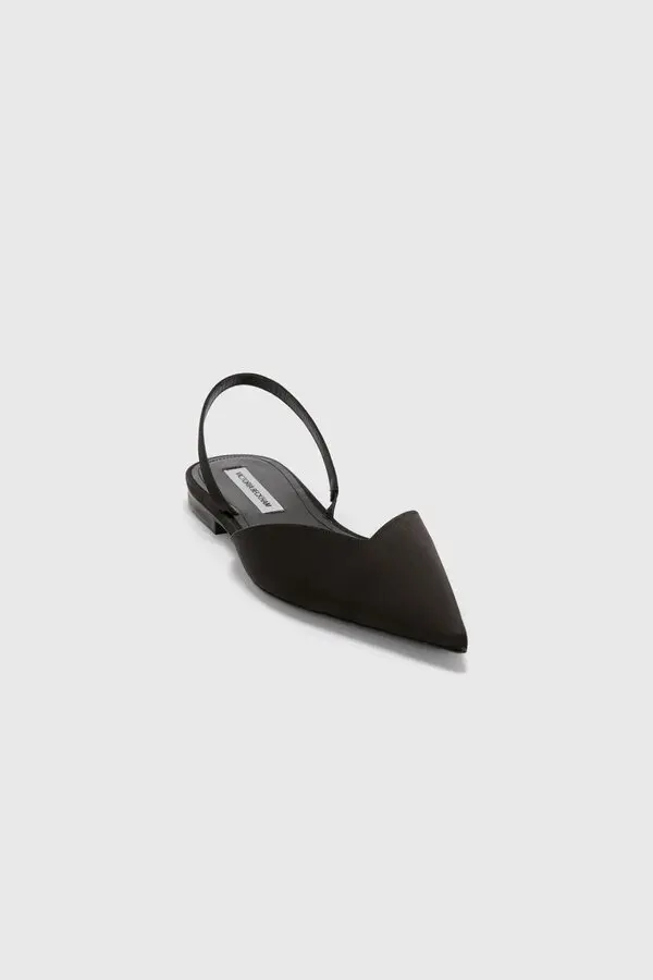 Victoria Beckham Angle Halter Back Flat Satin - Black