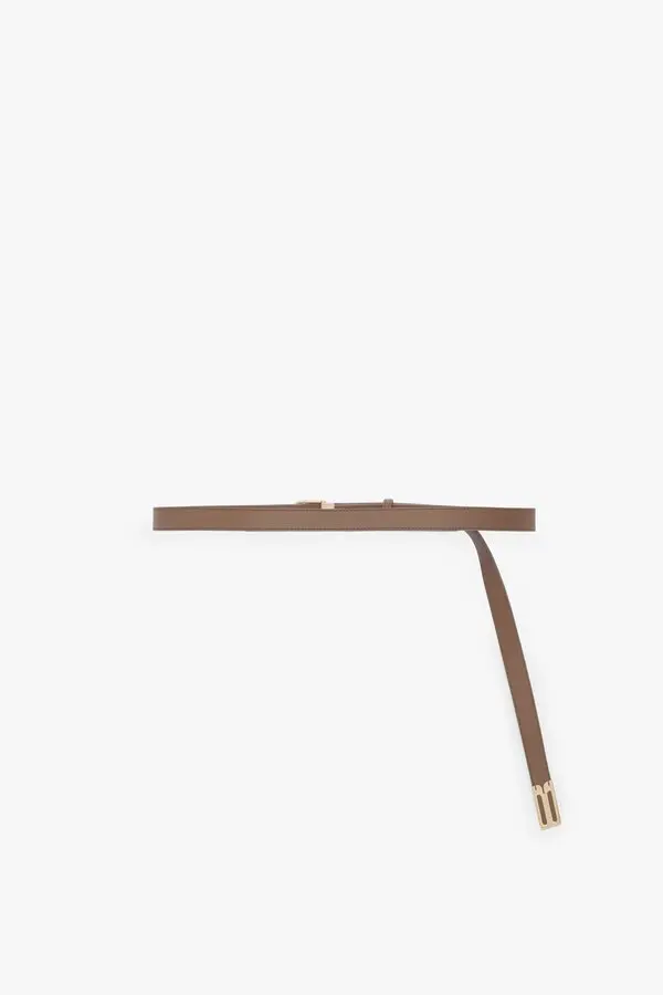 Victoria Beckham Dorian B Finite Belt 20mm Dove Soft Calf Leather