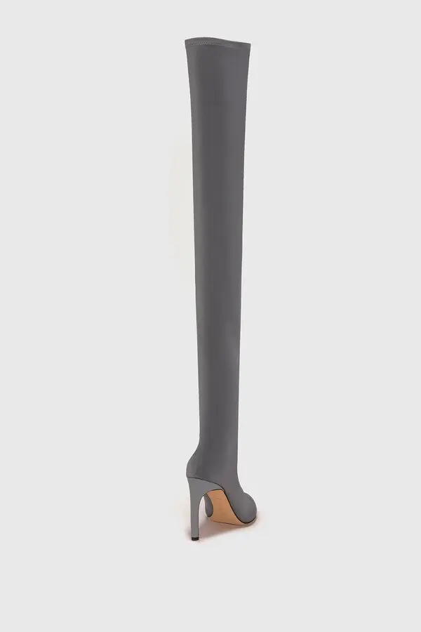 Victoria Beckham Harlow Thigh-high Boot 100 Jersey - Grey