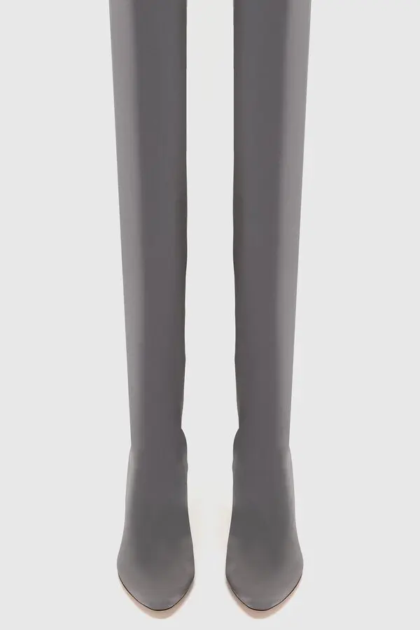 Victoria Beckham Harlow Thigh-high Boot 100 Jersey - Grey