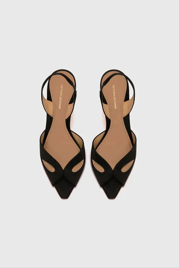 Victoria Beckham Harlow Mask Halter Back 100 Satin - Black