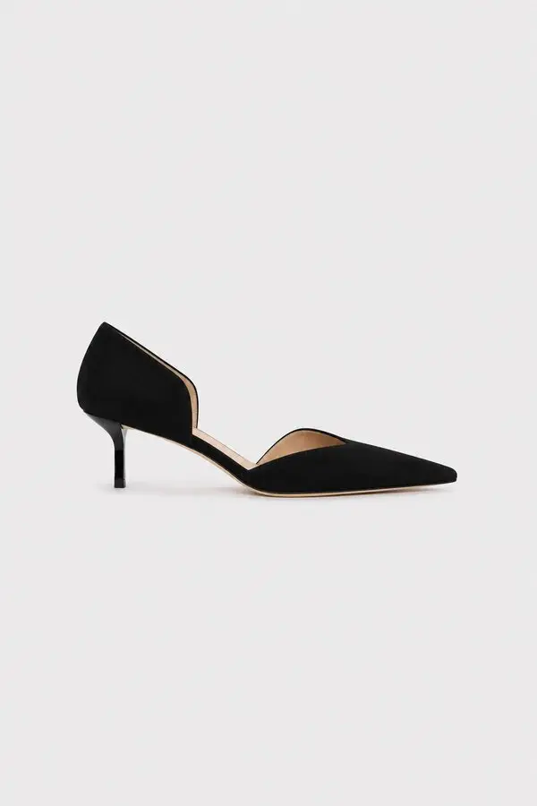 Victoria Beckham Angle D'orsay Pump 55 Suede - Black