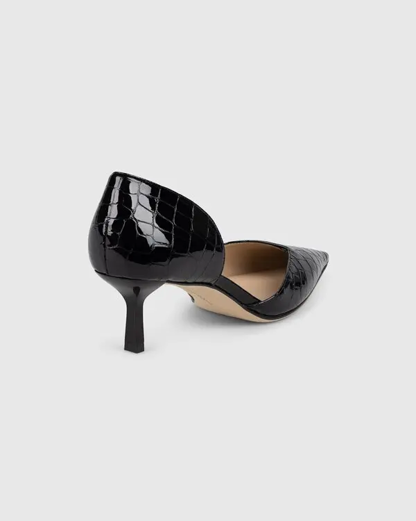 Victoria Beckham Angle D'orsay Pump 55 Croc Embossed Leather