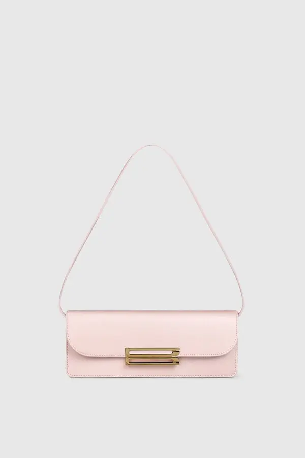 Victoria Beckham Dorian East-west Clutch Satin - Pink