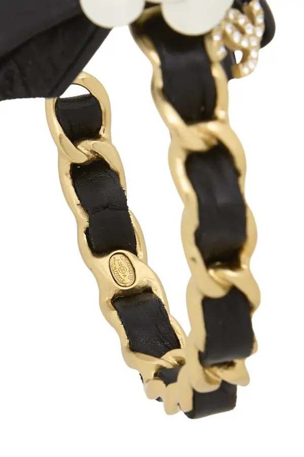 Chanel Gold Woven Hoop Earrings