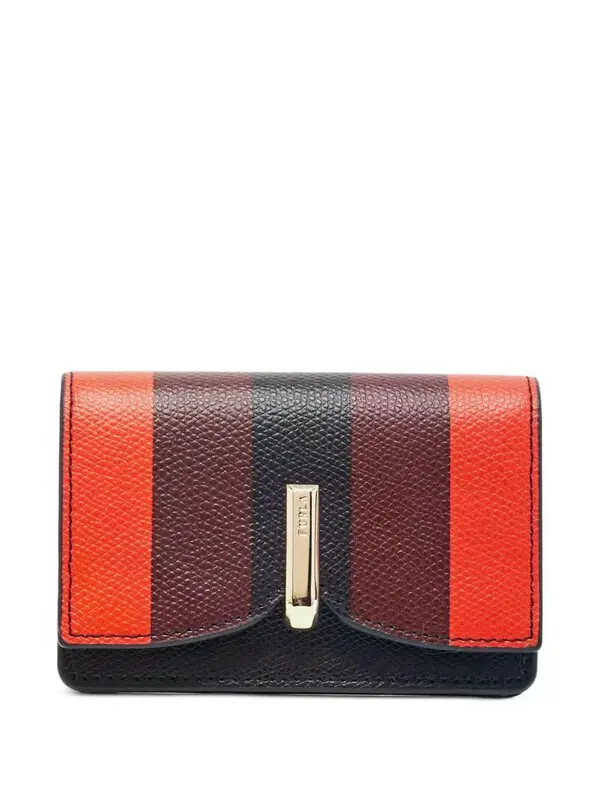 Furla Ribbon Striped Card Holder - Black