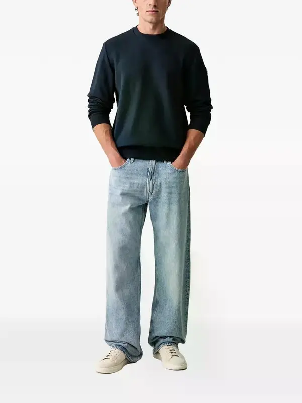 COLMAR Logo-patch Crew-neck Sweatshirt - Blue