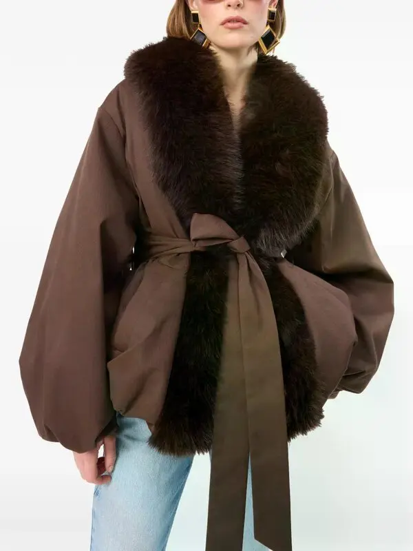 ROTATE BY BIRGER CHRISTENSEN Faux-fur Collar Jacket