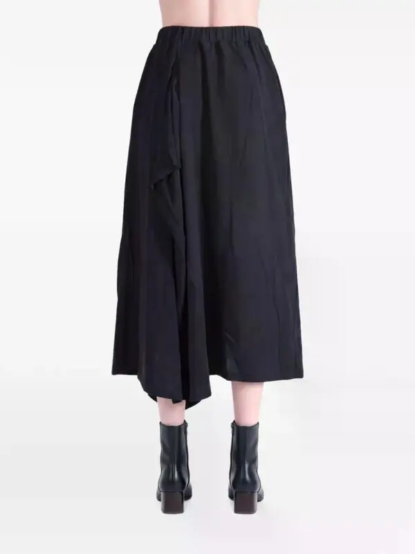 Yohji Yamamoto Asymmetric Draped Midi Skirt