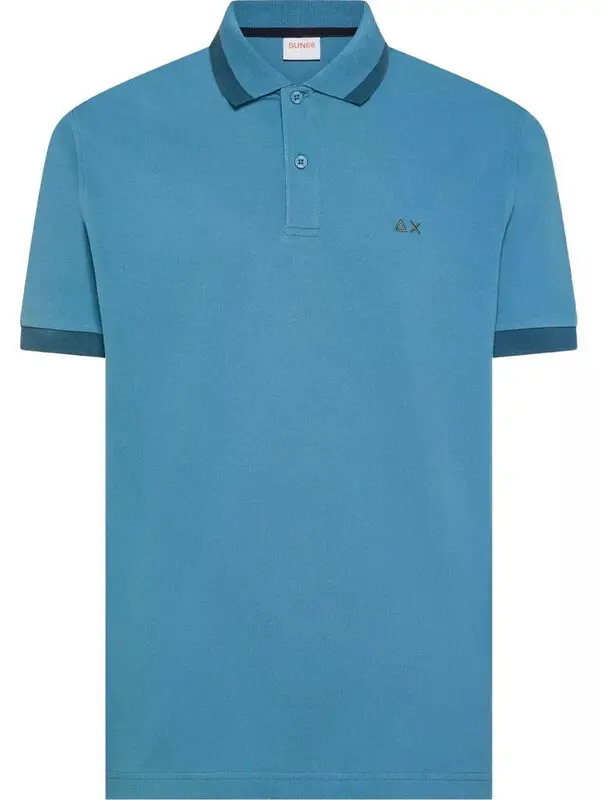 SUN 68 Logo-embroidered Piqué Polo Shirt