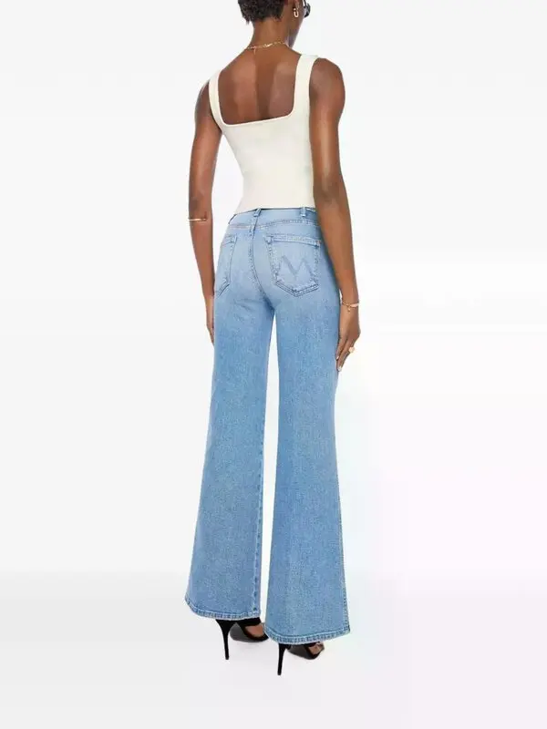 MOTHER Faded Wide-leg Jeans - Blue