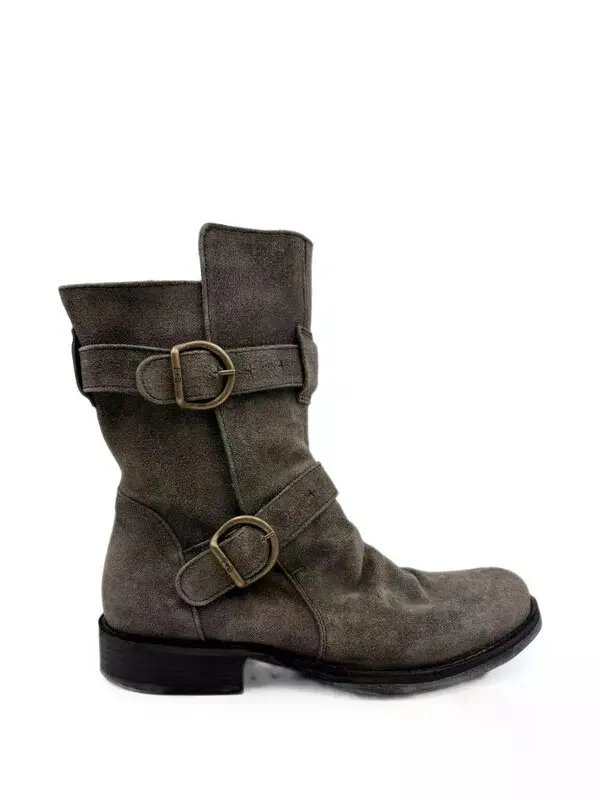 Fiorentini + Baker 713 Suede Buckle-fastening Ankle Boots