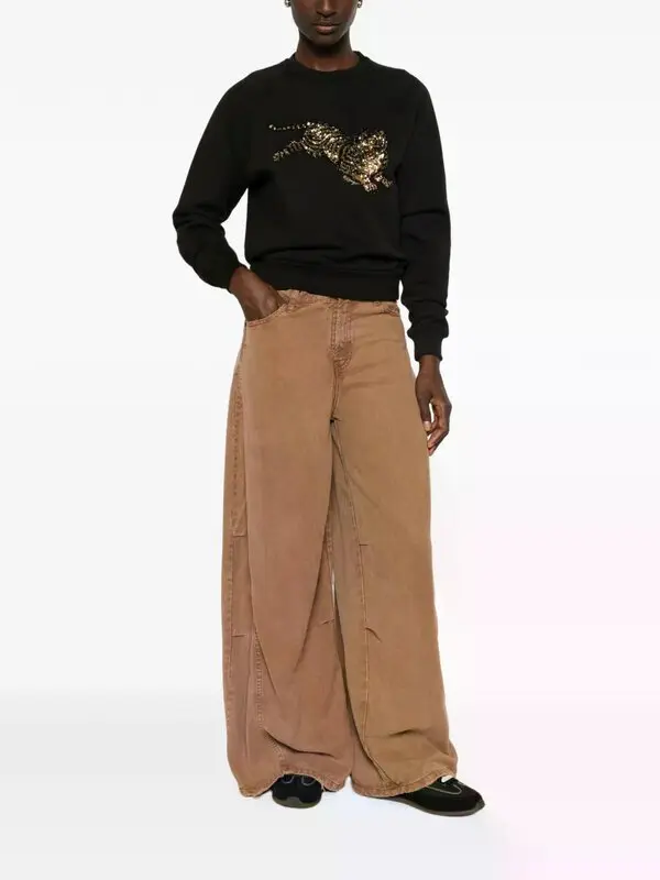 Kenzo Sequin-embellished Tiger-motif Sweatshirt