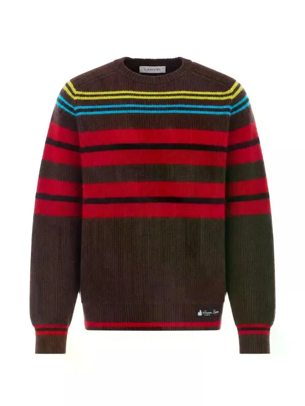 LANVIN Striped Sweater In Wool And Cashmere