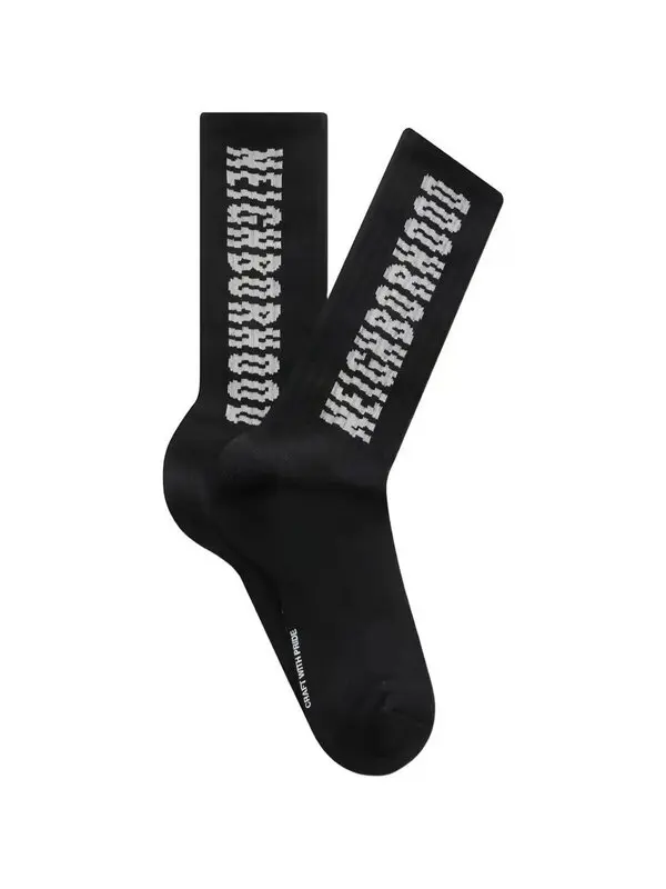 NEIGHBORHOOD Logo-intarsia Ribbed Socks
