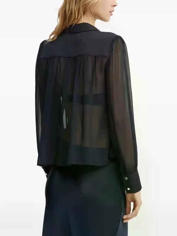 MORGAN Pleated Buttoned Blouse