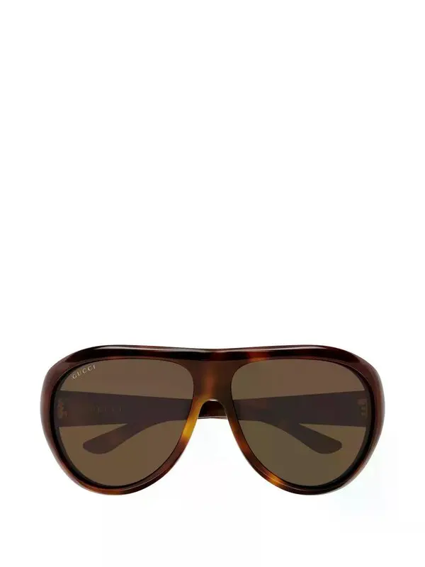 Gucci Tortoiseshell-effect Pilot Sunglasses